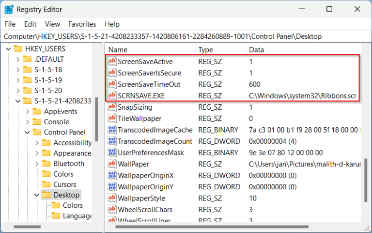 Control and Troubleshoot Windows Screen Saver using Registry – Jan Kudrik